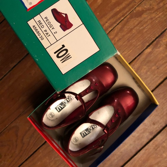 Mckids | Shoes | Vintage Red Metallic Little Girls Dress Shoes | Poshmark